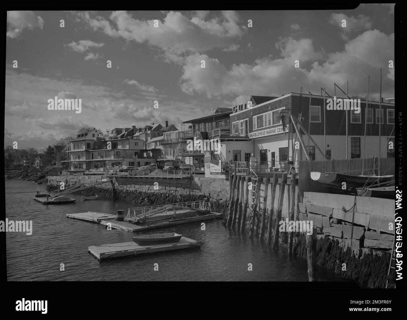 Marblehead, harbor front marine center , Harbors. Samuel Chamberlain ...