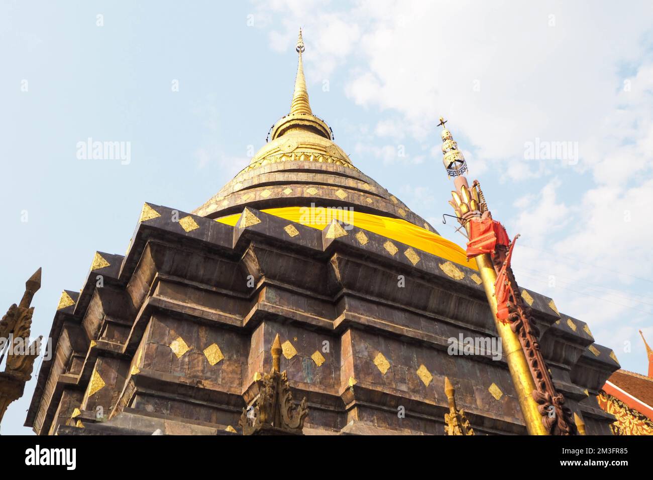 Big pagoda at temples in Thailand Stock Photo - Alamy