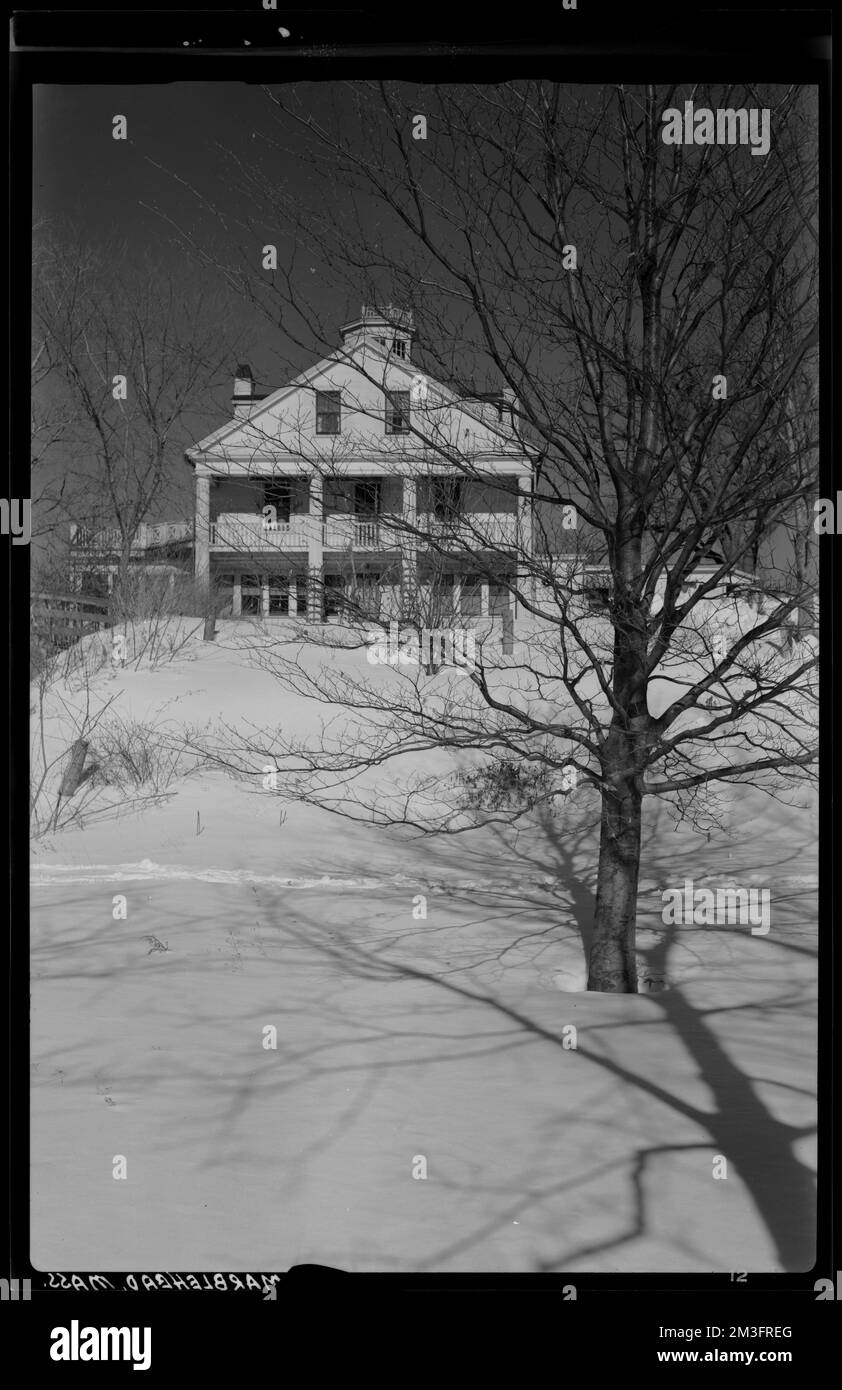 Marblehead, house exterior, snow , Architecture, Dwellings, Trees, Snow ...