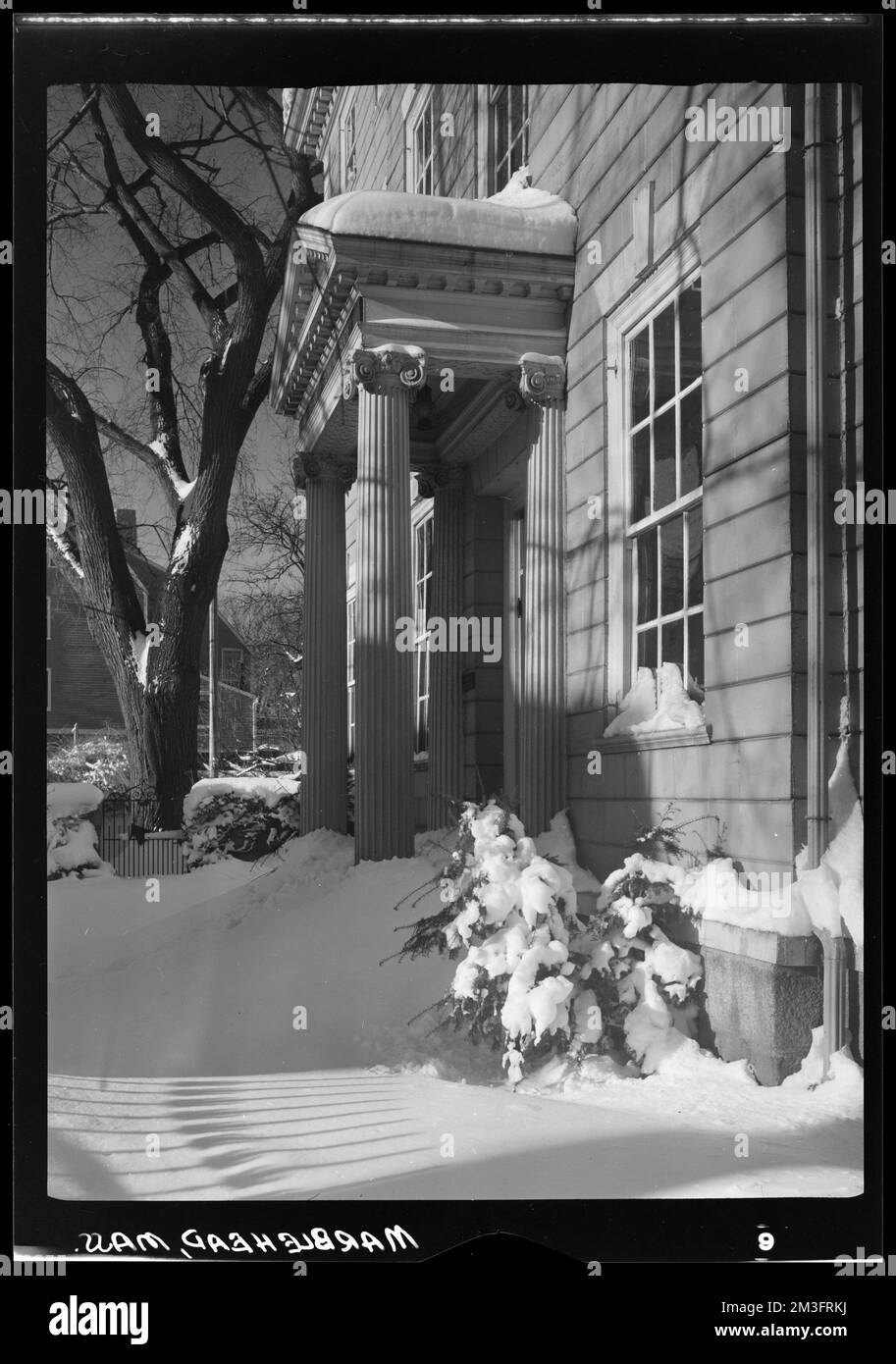 Marblehead, house exterior, snow , Architecture, Dwellings, Porches ...