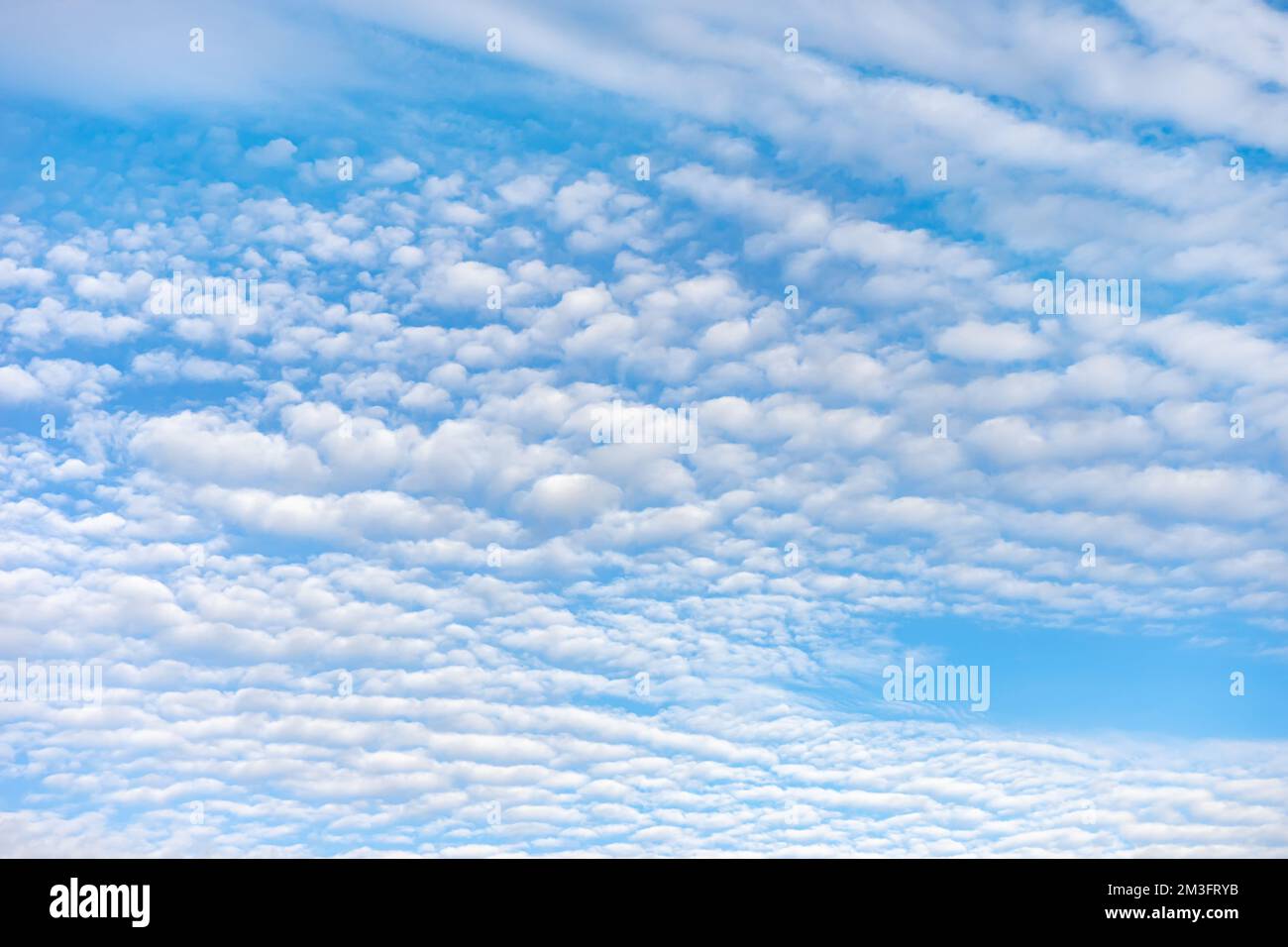 Blue sky with white clouds in sunny day. Beauty clear cloudy sky in ...