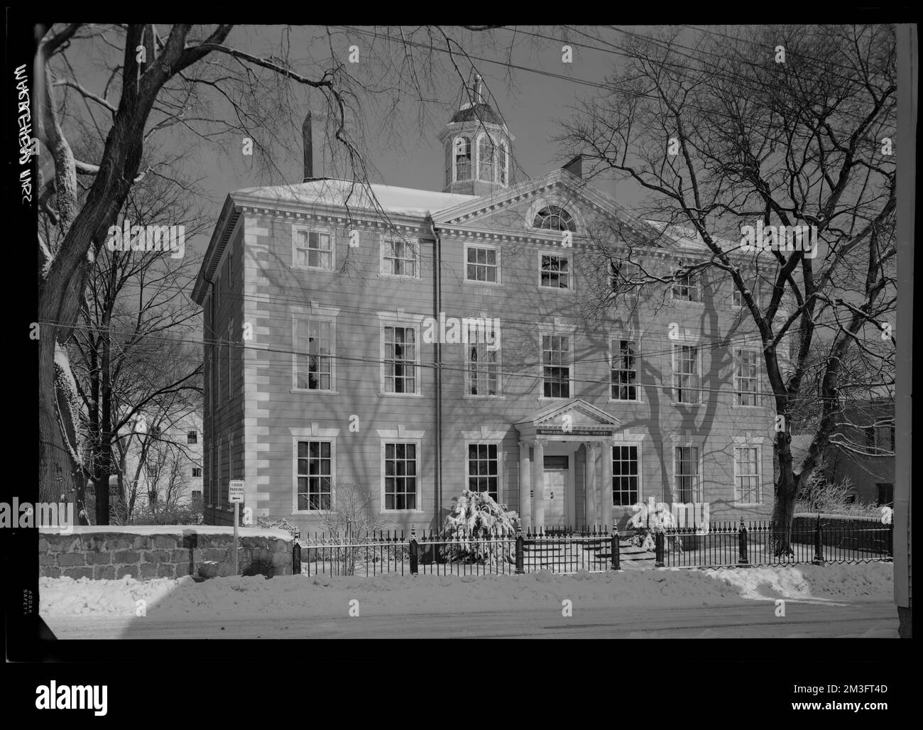 Marblehead, Lee Mansion, snow , Architecture, Dwellings, Stone walls ...