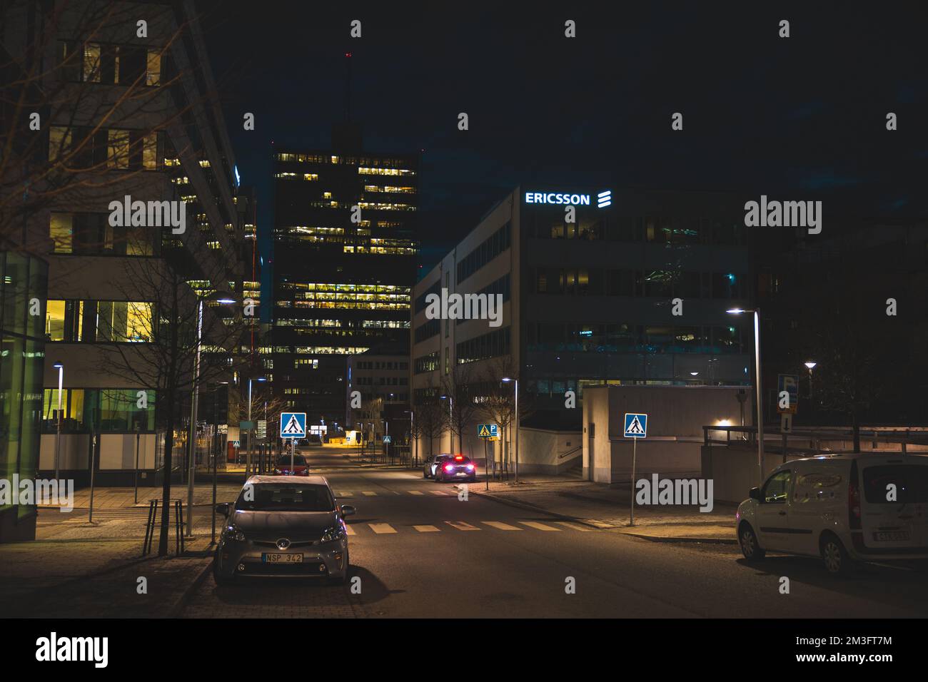 The Ericsson buildings in Kista, Kista science tower seen in the ...