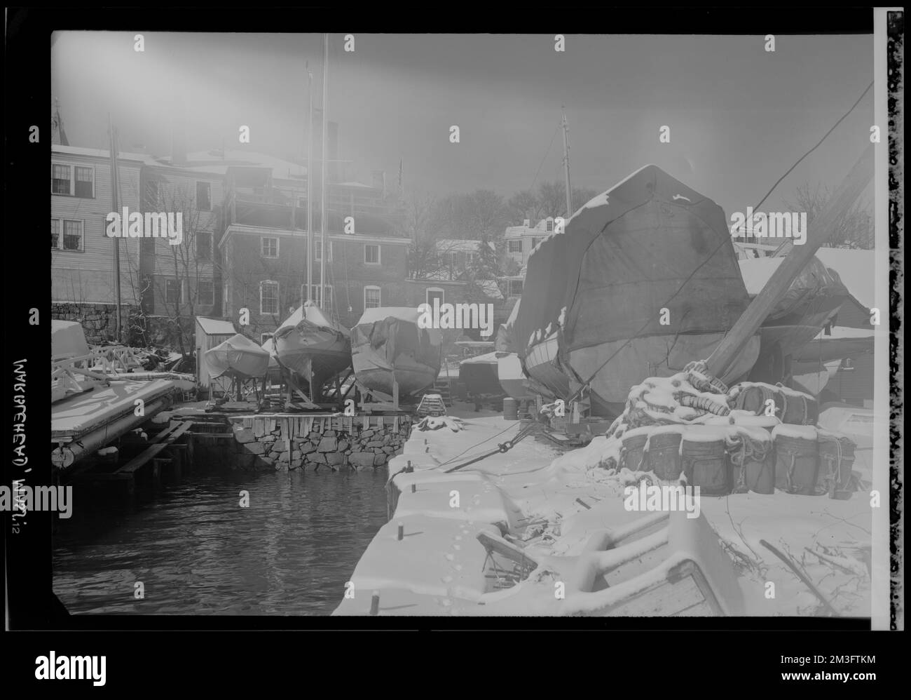 Marblehead, marine, snow , Architecture, Dwellings, Boats, Snow. Samuel ...