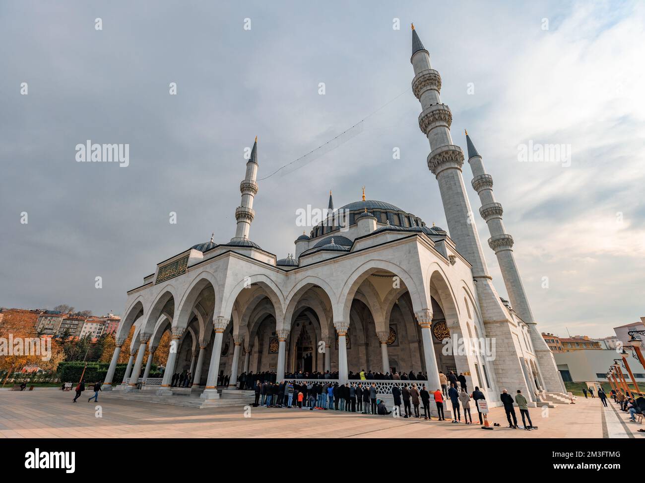 Ankara-Turkey, December 09, 2022: Turkish muslims performing namaz ...