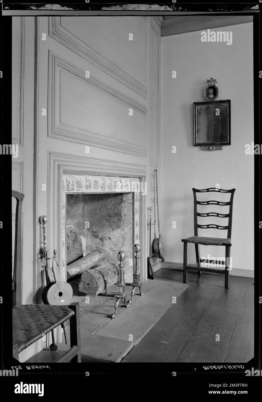 Marblehead, Mass.: Lee Mansion, fireplace , Interiors, Fireplaces ...
