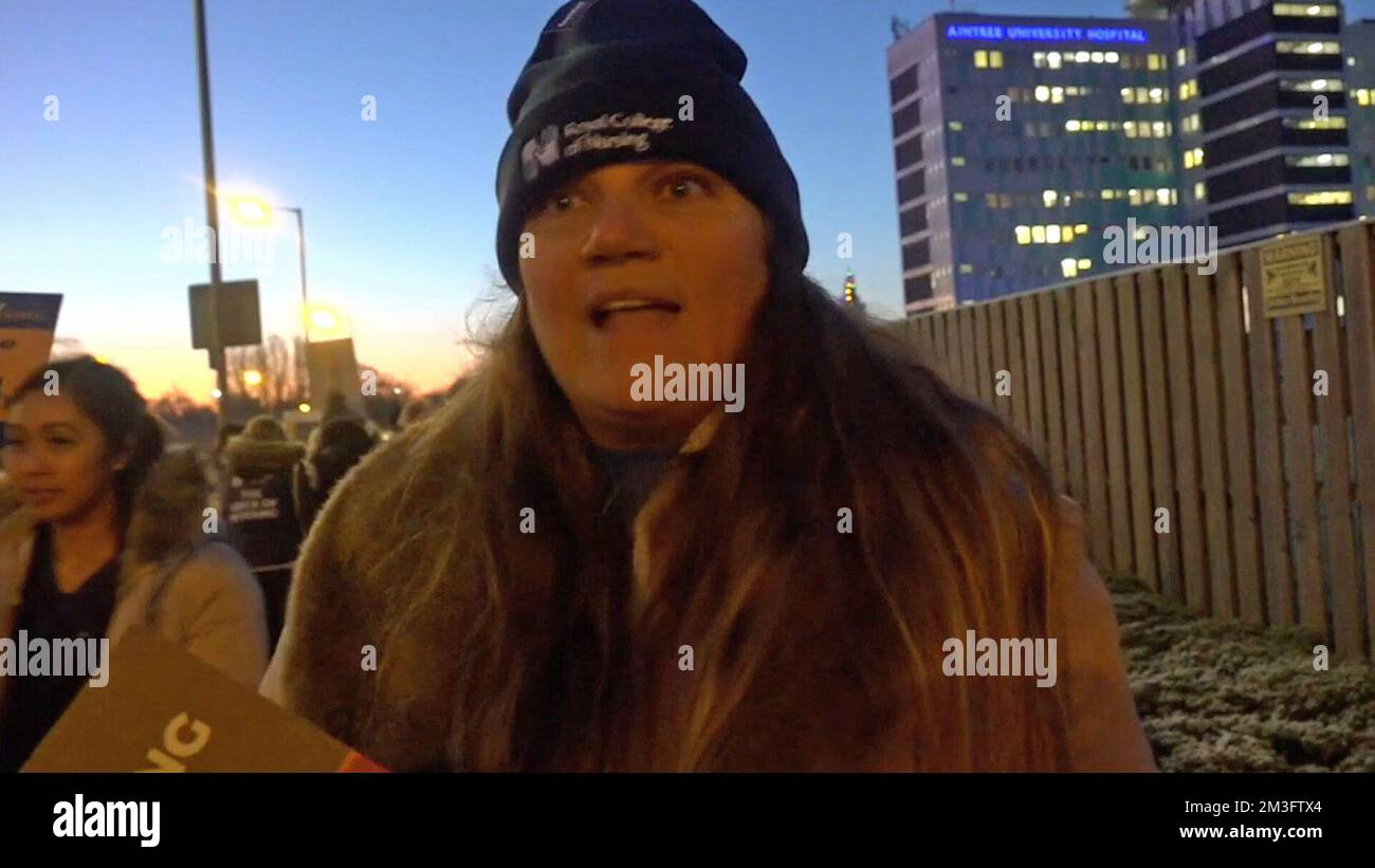 Screengrab taken from PA Video of research staff nurse Kelly Hopkins ...