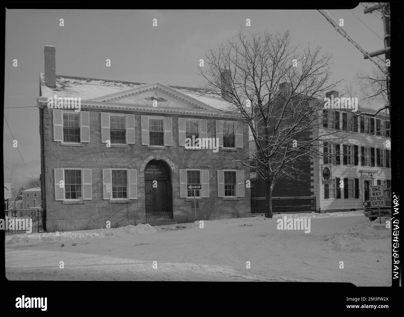 Marblehead, Mass.: National Grand Bank , Architecture, Banks, Snow ...