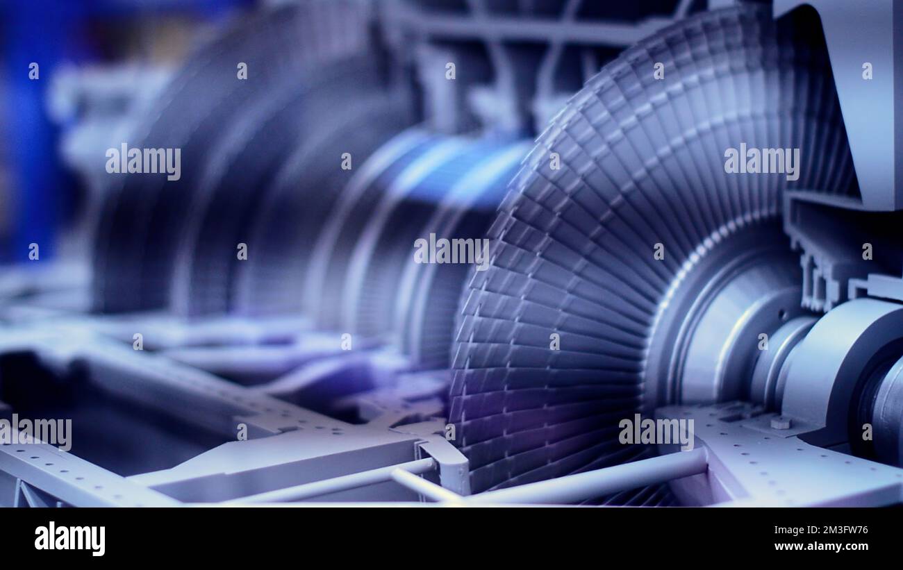 Turning machine part at the modern factory, automated mechanism. Motion ...