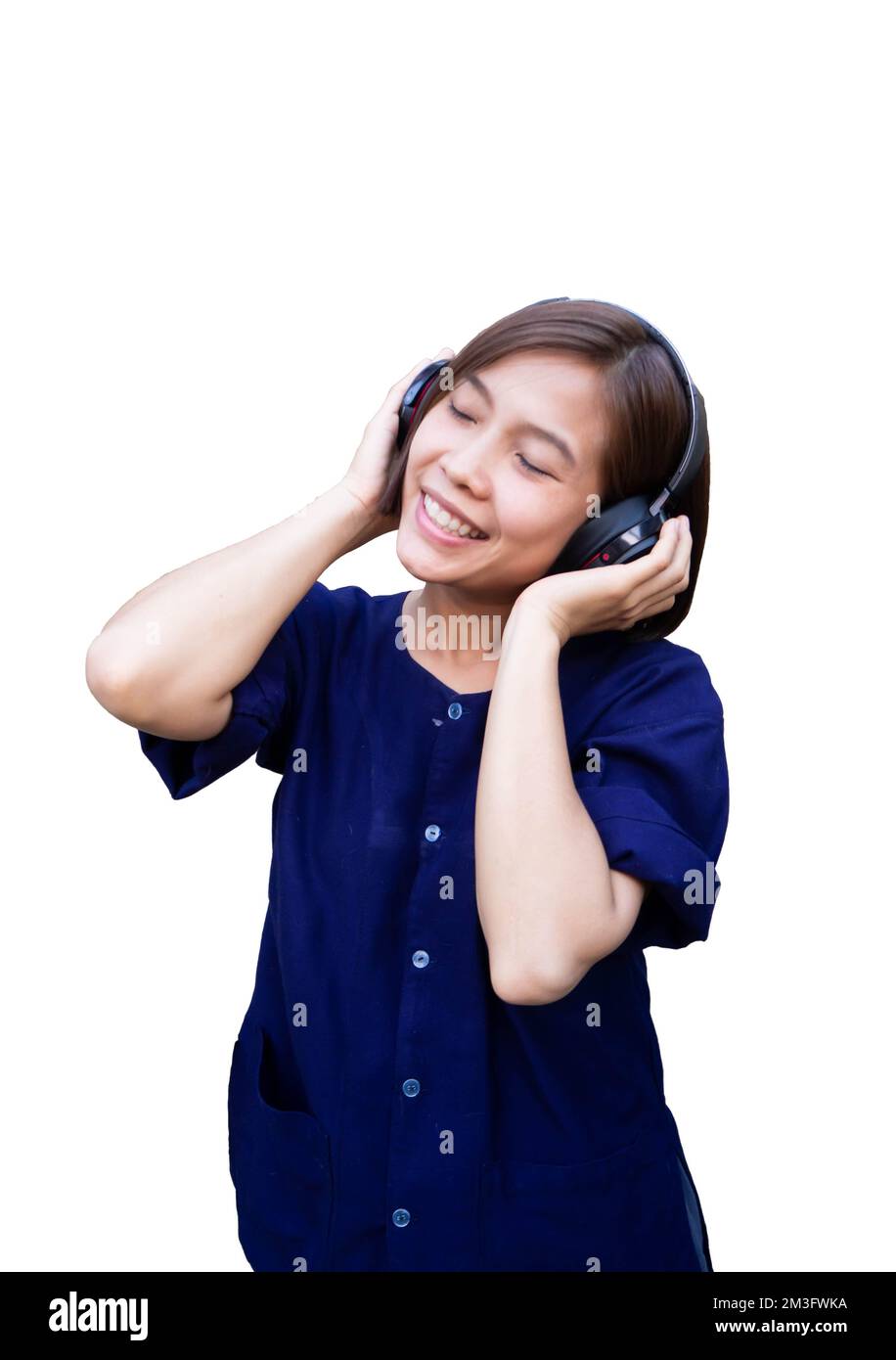 People wearing blue shirts hi-res stock photography and images - Alamy
