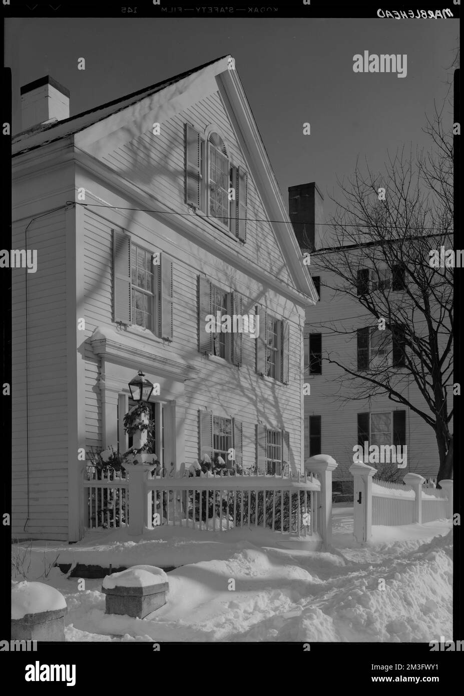 Marblehead, snow , Architecture, Dwellings, Snow. Samuel Chamberlain ...