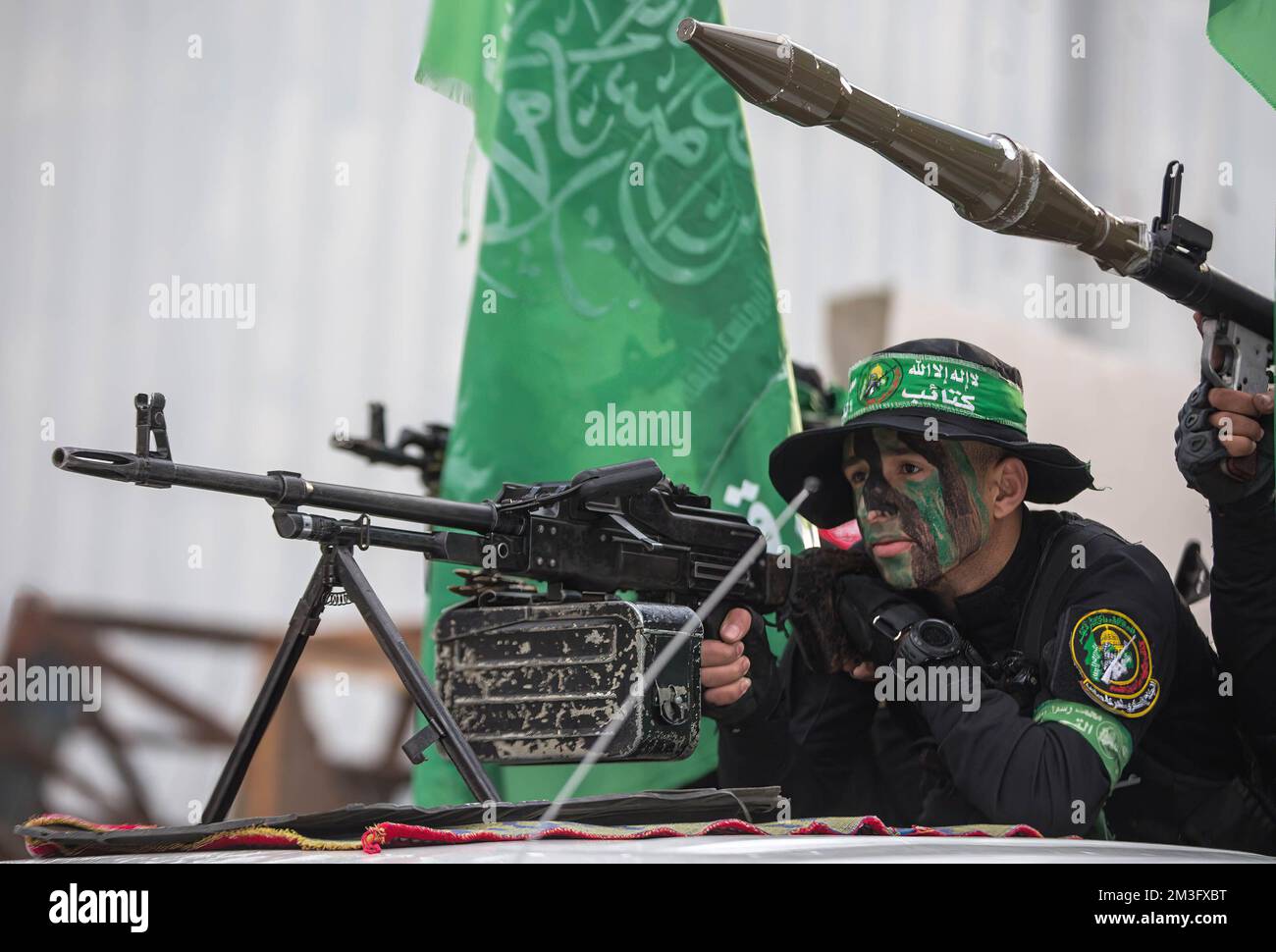 Gaza, Palestine. 14th Dec, 2022. Armed members of the Izz al-Din al ...
