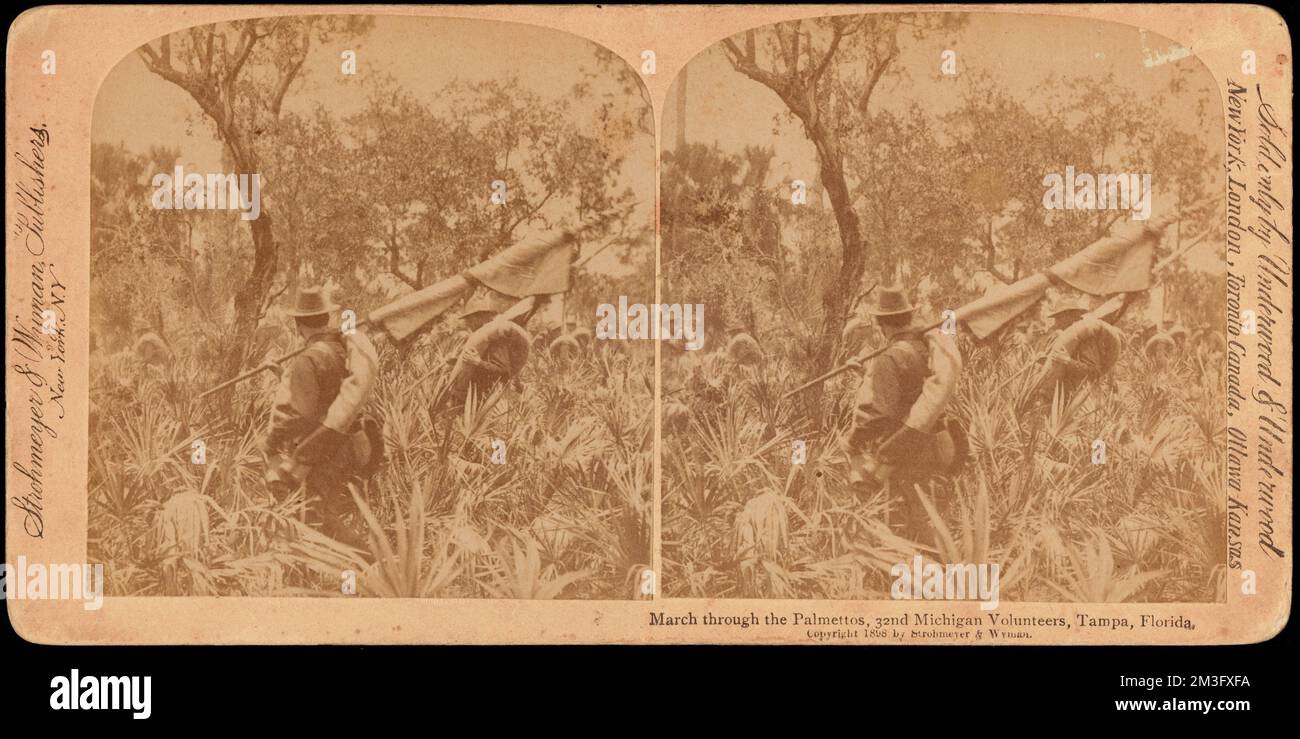 March through the palmettos, 32nd Michigan volunteers, Tampa, Florida ...