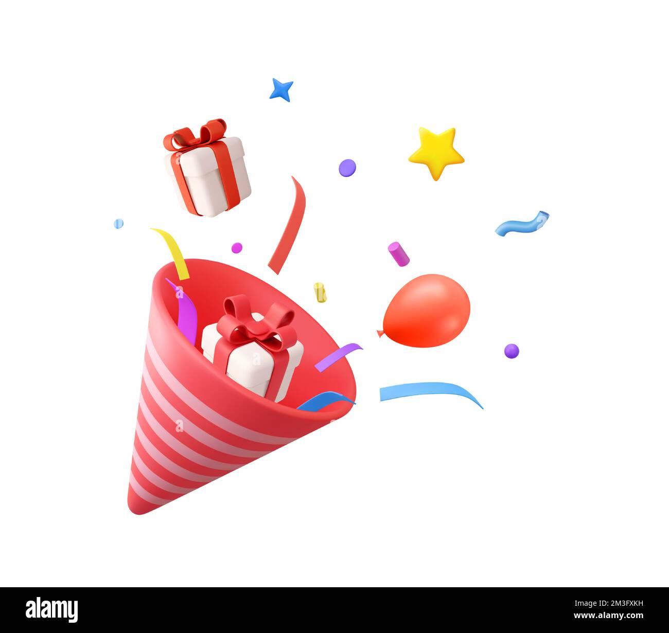 3D Party popper Stock Vector Image & Art - Alamy