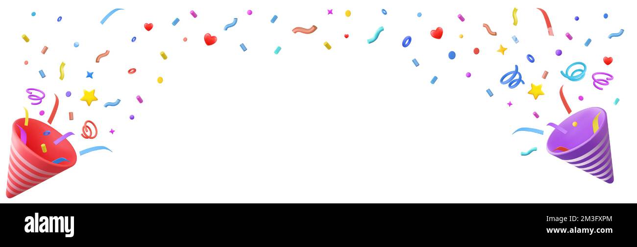 3D of party popper Stock Vector Image & Art - Alamy