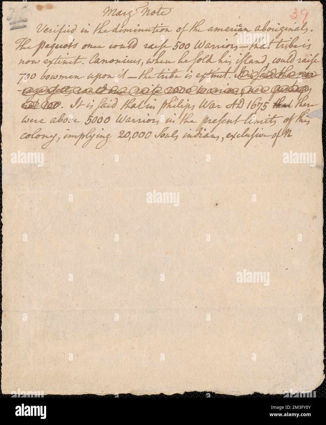 'Marg. note' , Massachusetts, History, Colonial period, ca. 1600-1775 ...