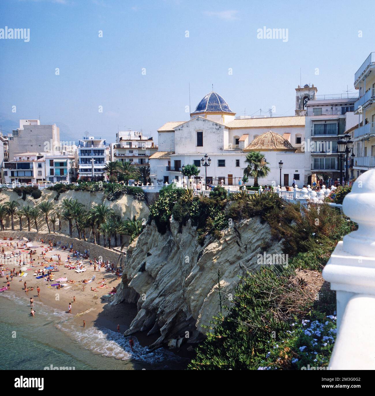 Altstadt von Benidorm am Strand der Costa Blanca gelegen, Spanien 1988 ...