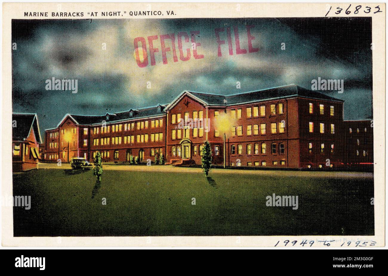 Marine Barracks, 'at night,' Quantico, VA. , Military facilities ...