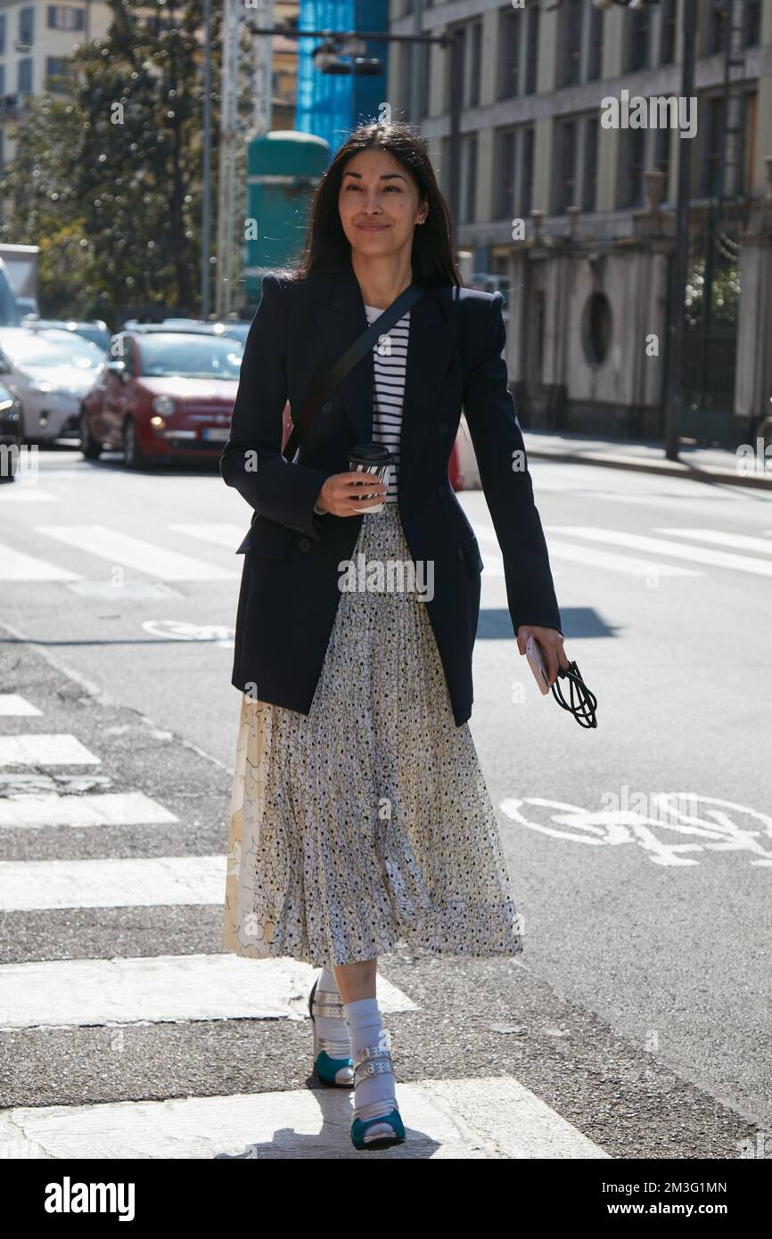 MILAN, ITALY - SEPTEMBER 23, 2022: Caroline Issa before Sportmax ...