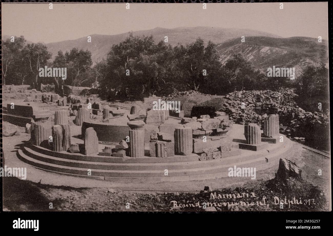 Marmaria. Round monument, Delphi , Archaeological sites, Greek temples ...