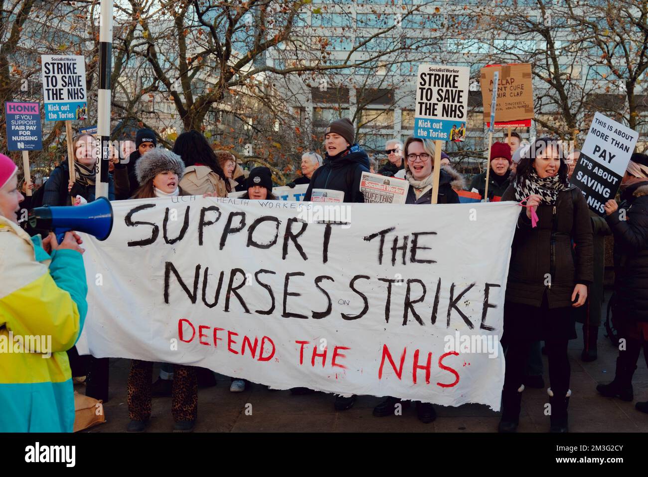 London, UK. 15/12/2022, NHS Nurses Strike at St. Thomas Hospital ...