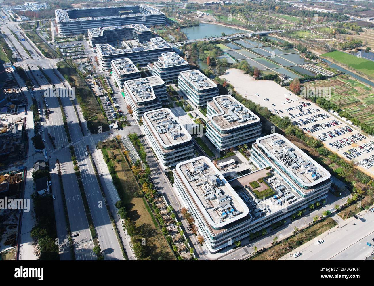 Aerial photo shows the Alibaba Cloud Yungu Park in Xihu District ...