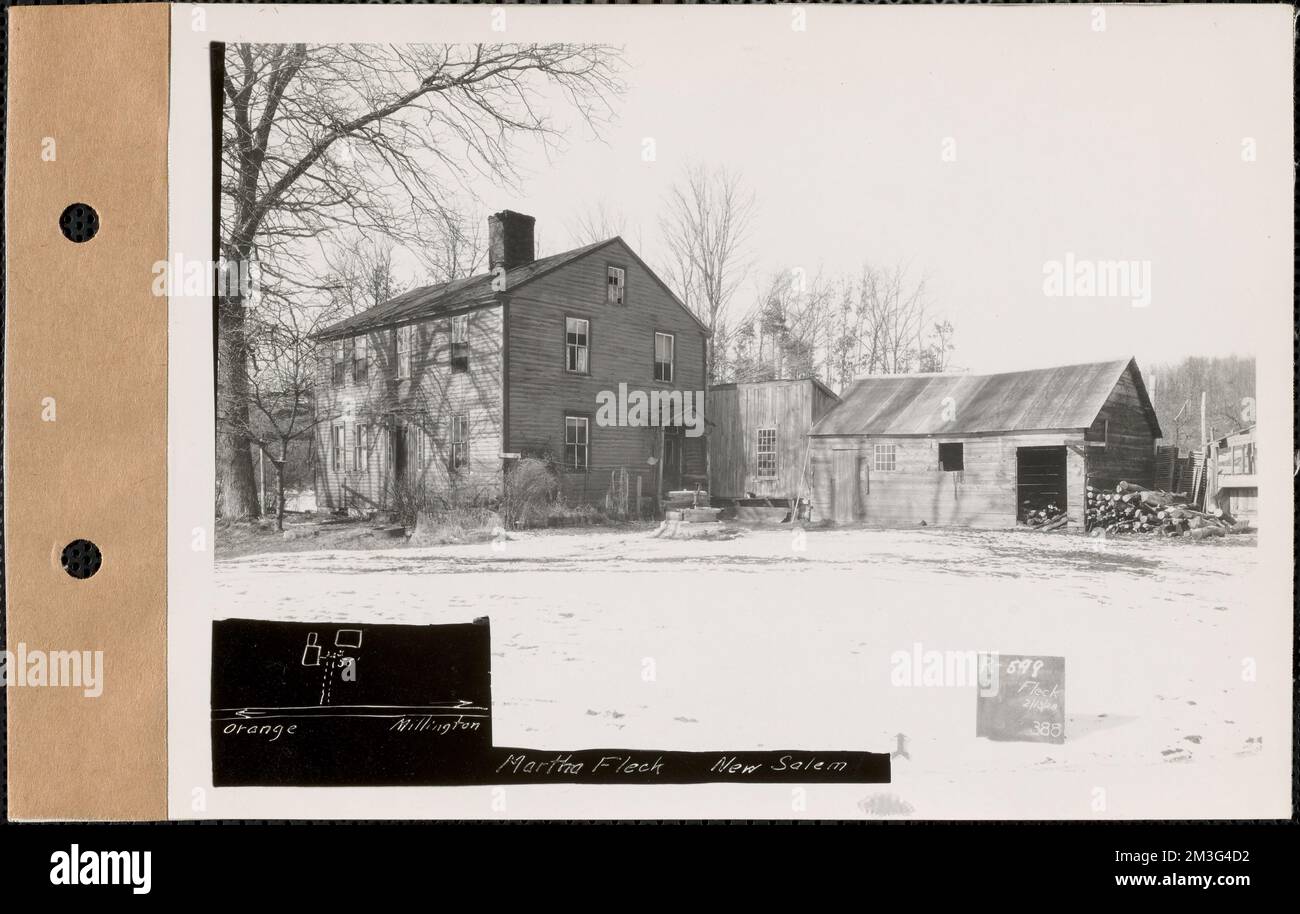 Martha Fleck, house and shed, New Salem, Mass., Feb. 13, 1928 : Parcel ...