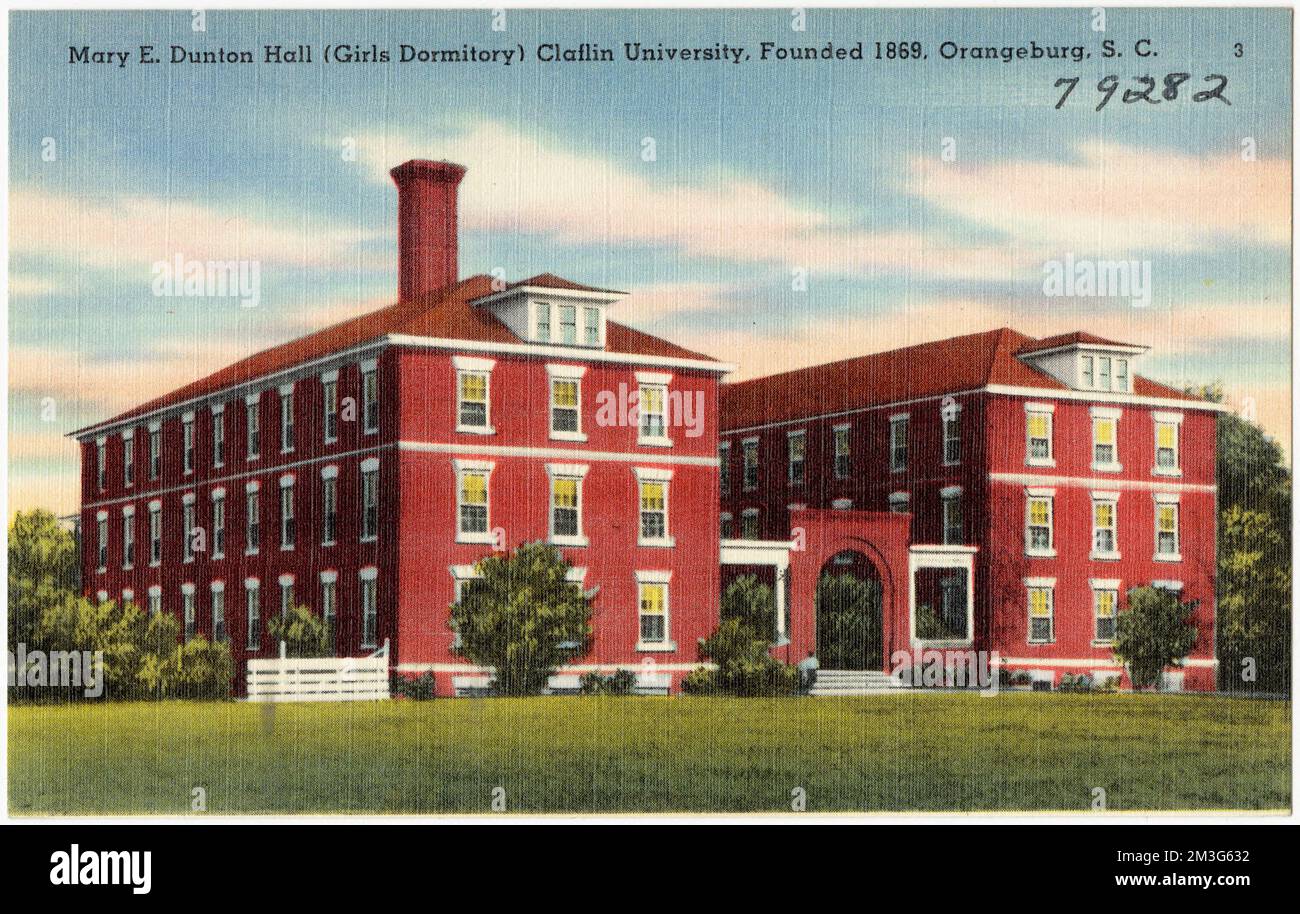 Mary E. Dunton Hall (girls dormitory) Claflin University, founded 1869 ...