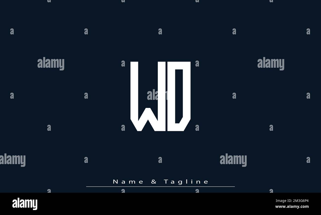 Alphabet letters Initials Monogram logo WD , DW Stock Vector Image ...