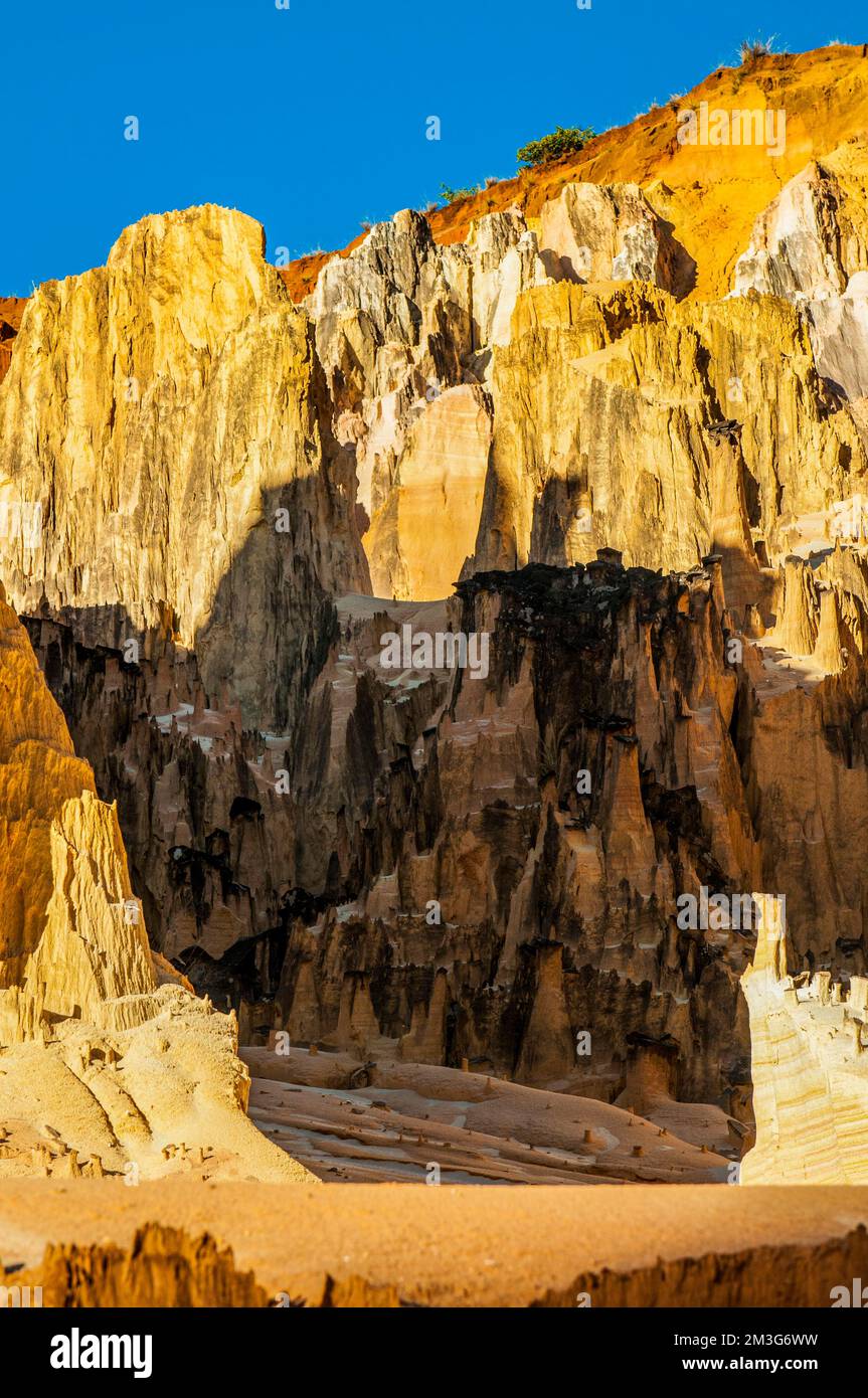 Lavaka of Ankarokaroka, a unique moon-like landscape, Ankarafantsika ...