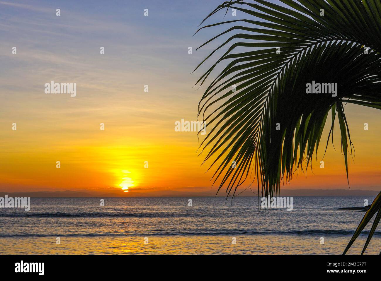 Sunset on the Coastline of the Island Ile Sainte Marie, Madagascar ...