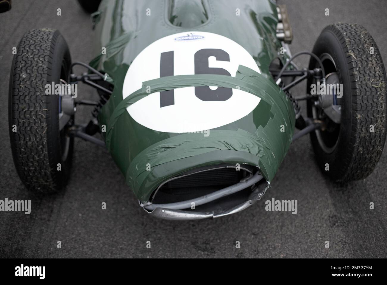 Damaged 1958 Lotus 16 Climax at Godwood Revival Stock Photo - Alamy