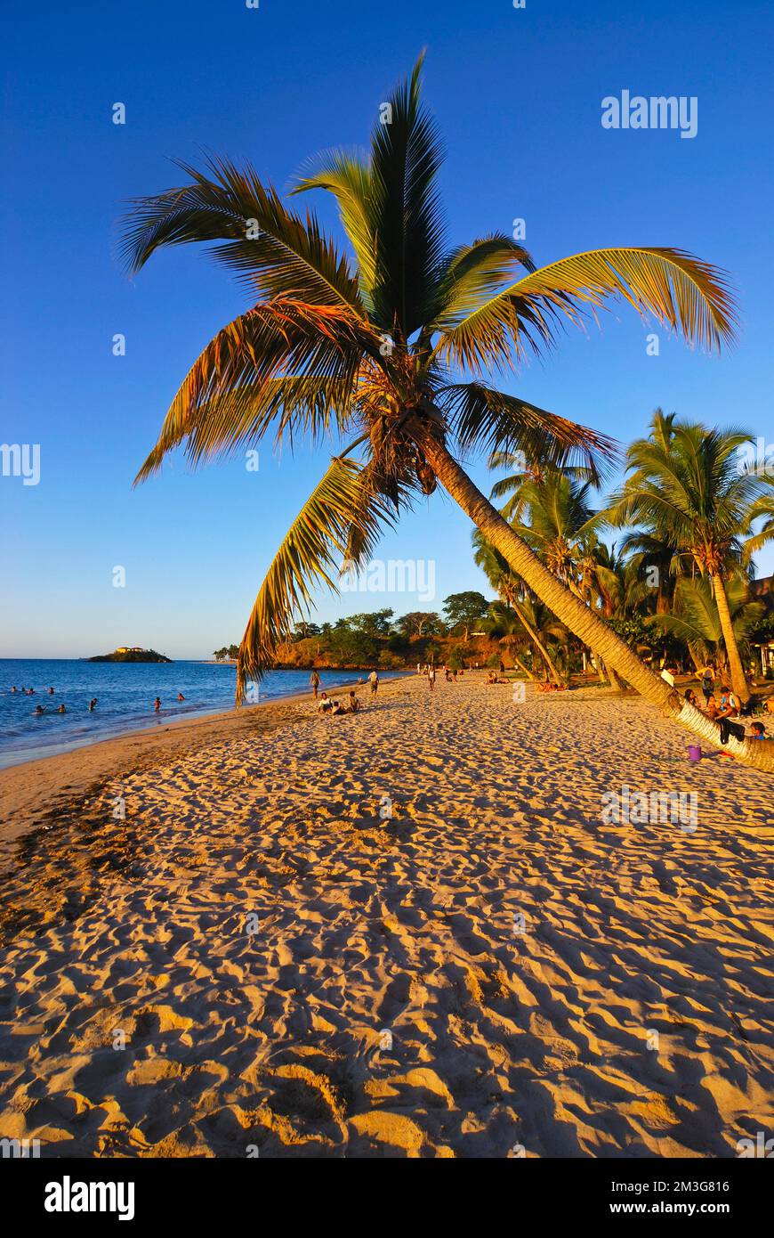 The beach of Madirokely at sunset, Island of Nosy Be, Madagascar ...