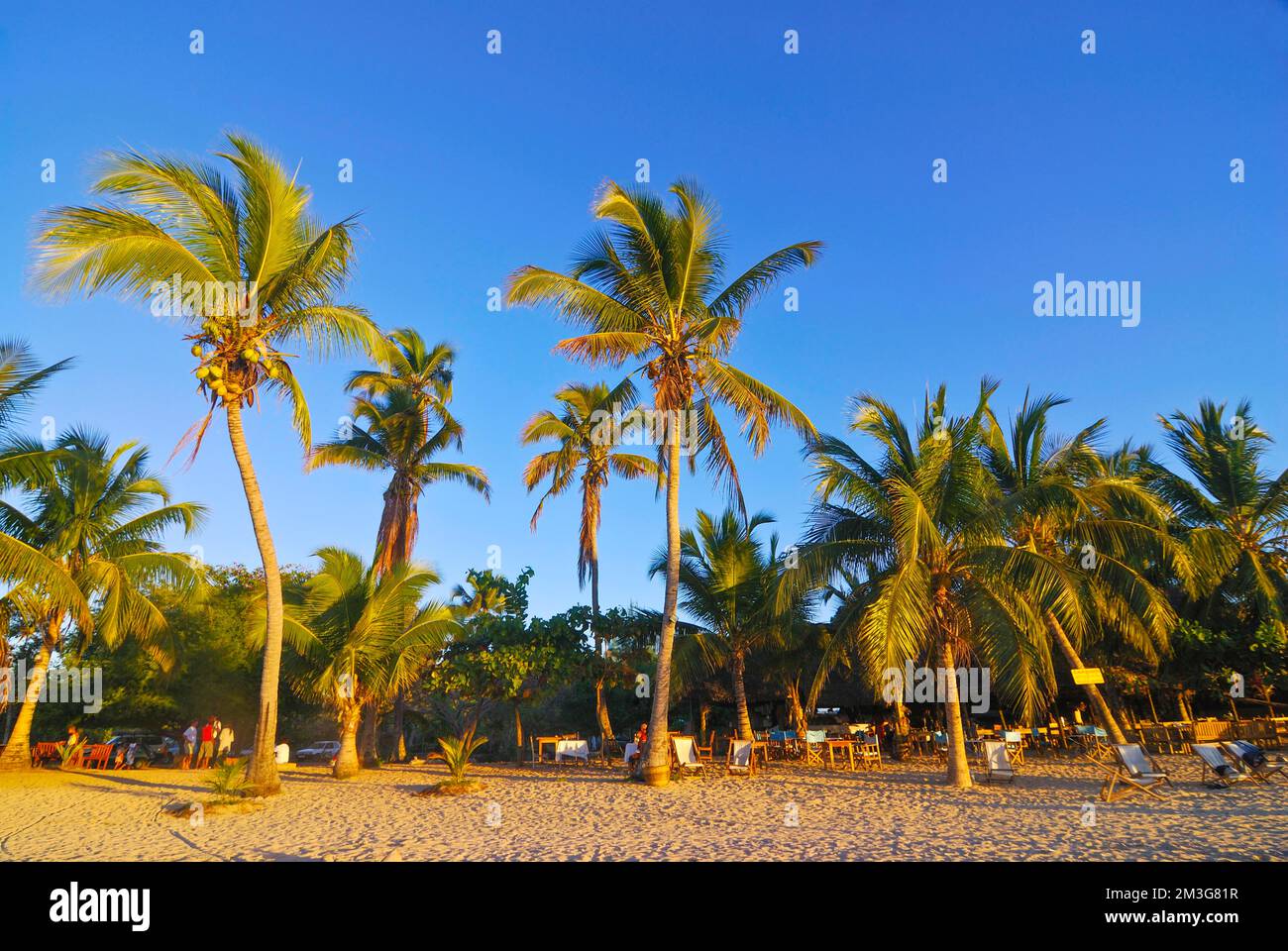 The beach of Madirokely at sunset, Island of Nosy Be, Madagascar ...