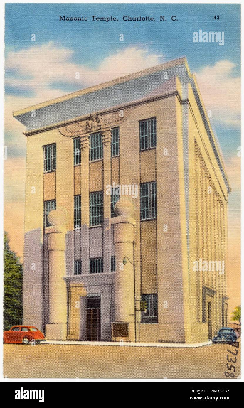 Masonic Temple, Charlotte, N. C. , Tichnor Brothers Collection ...