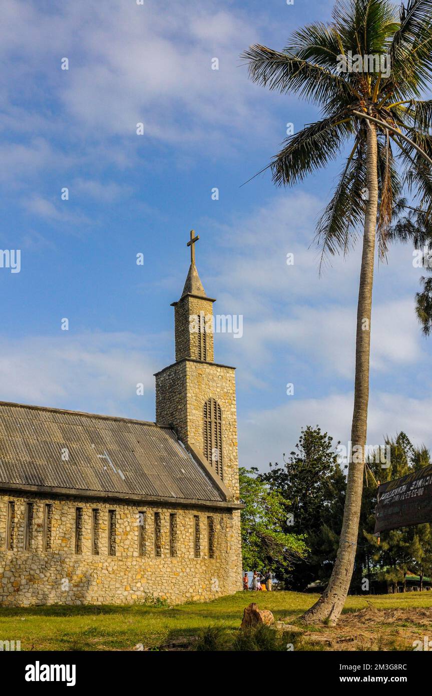 Old church in Fort Dauphin, Tolagnaro, southern Madagascar Stock Photo ...