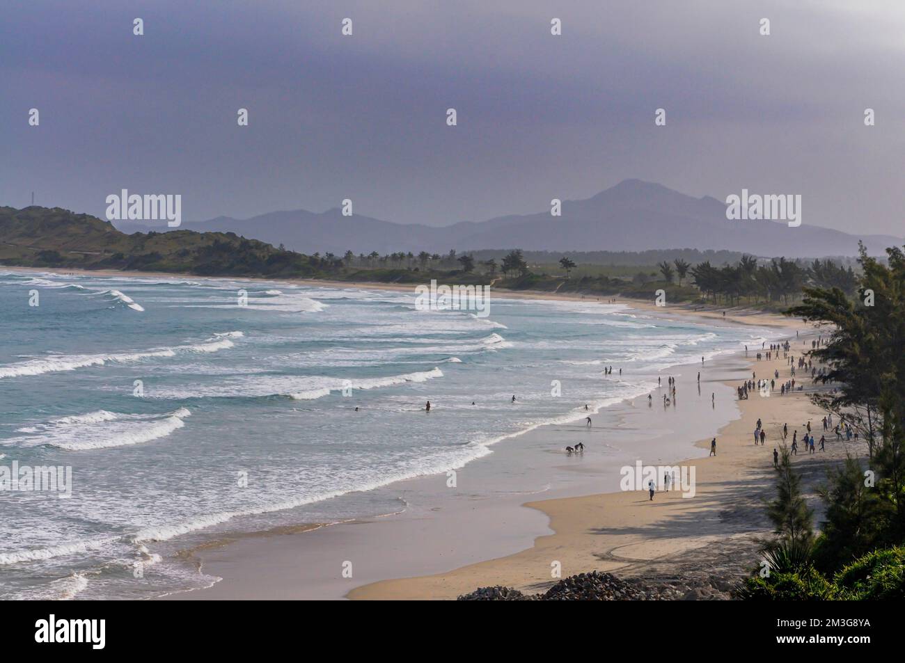 Long sandy beaches in Fort Dauphin, Tolagnaro, southern Madagascar ...