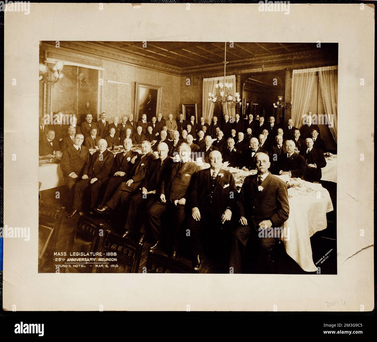Mass. Legislature, 1888, 25th anniversary reunion, Young's Hotel ...