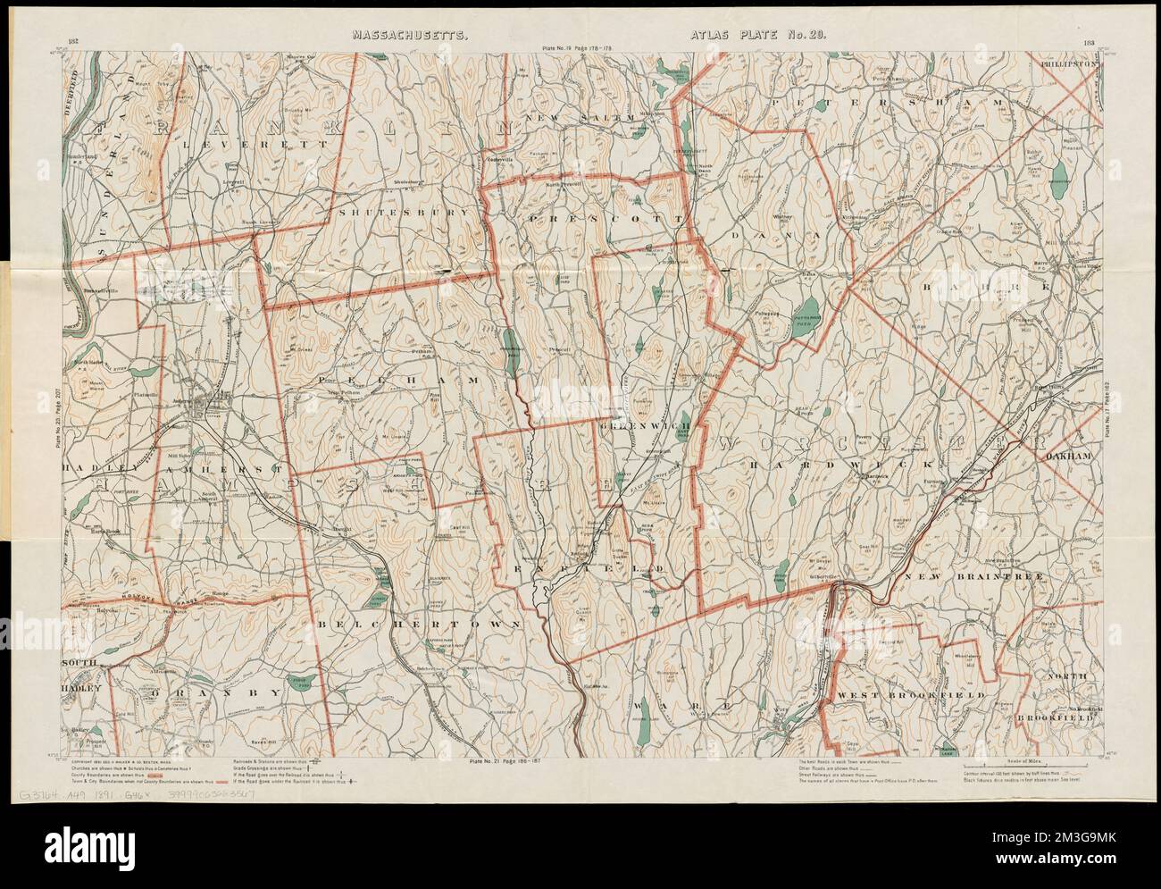 Massachusetts , Amherst Mass., Maps, Hampshire County Mass., Maps ...