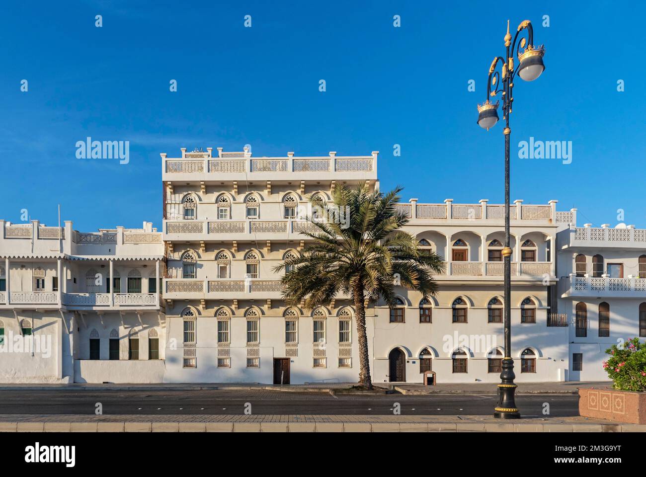 Colonial architecture, Muttrah Corniche, Muscat, Oman Stock Photo - Alamy