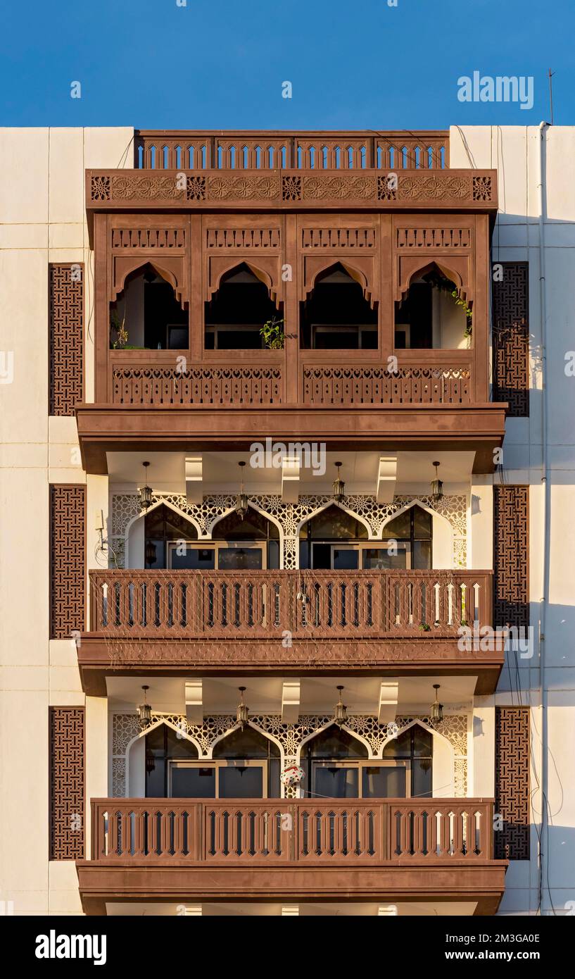 Colonial architecture, Muttrah Corniche, Muscat, Oman Stock Photo - Alamy