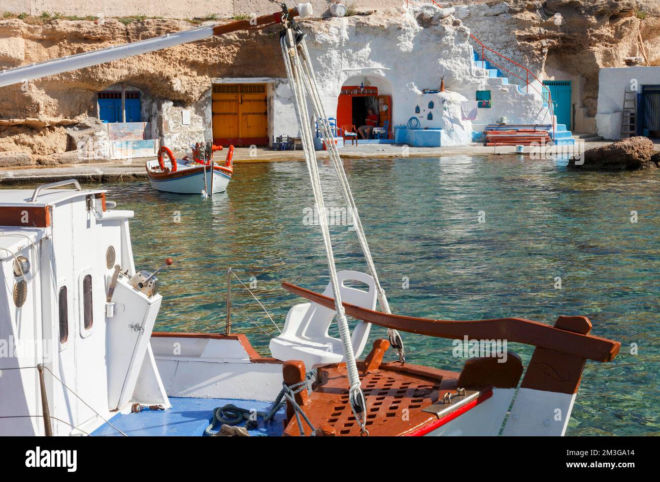The Quaint Fishing Village with the Colorful Syrmata Boathouses in the ...