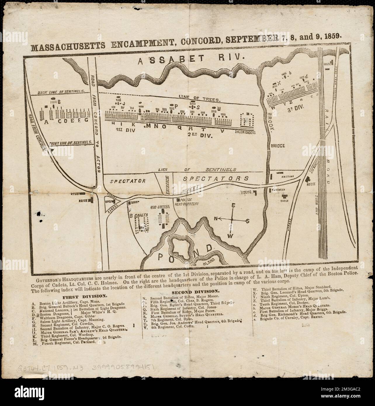 Massachusetts Encampment, Concord, September 7, 8, and 9, 1859 ...