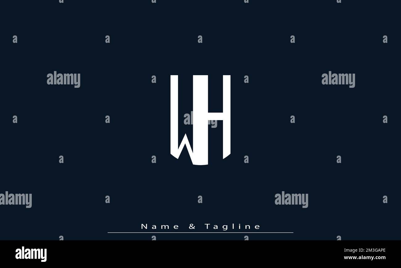 Alphabet letters Initials Monogram logo WH , HW Stock Vector Image ...