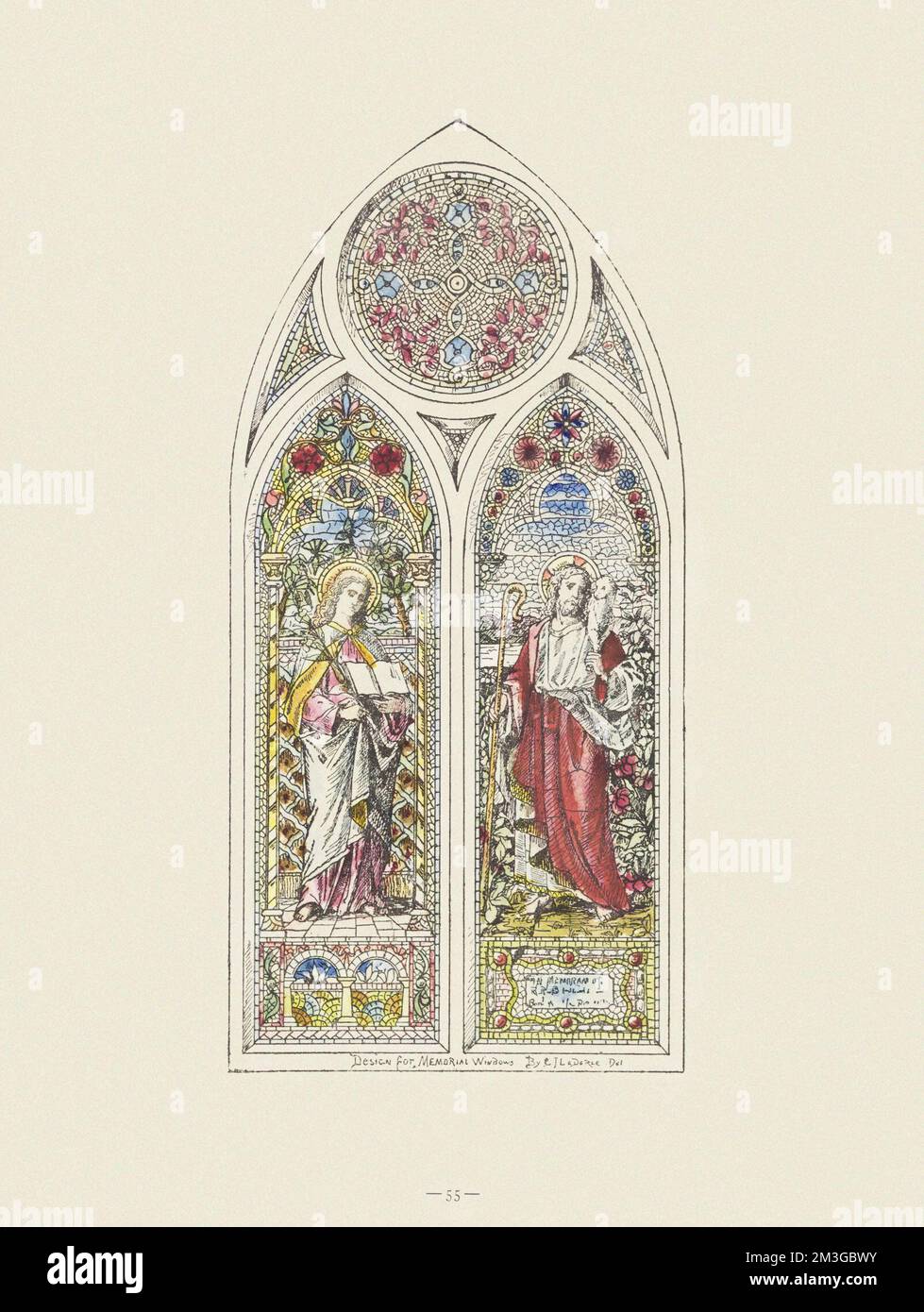 Design for Memorial Windows / Bestowing Stock Photo - Alamy