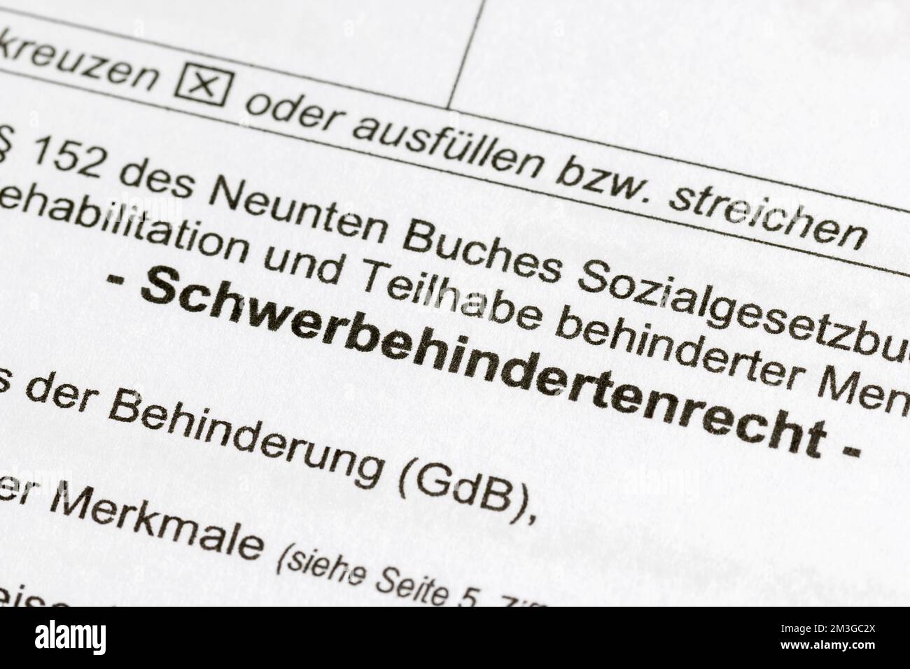 Application for severe disability, severe disability law, form Stock ...