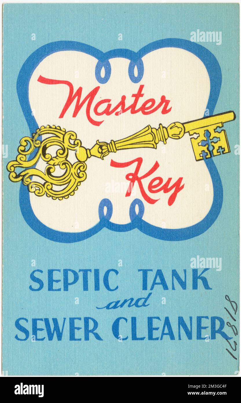 Master Key septic tank and sewer cleaner , Tichnor Brothers Collection ...