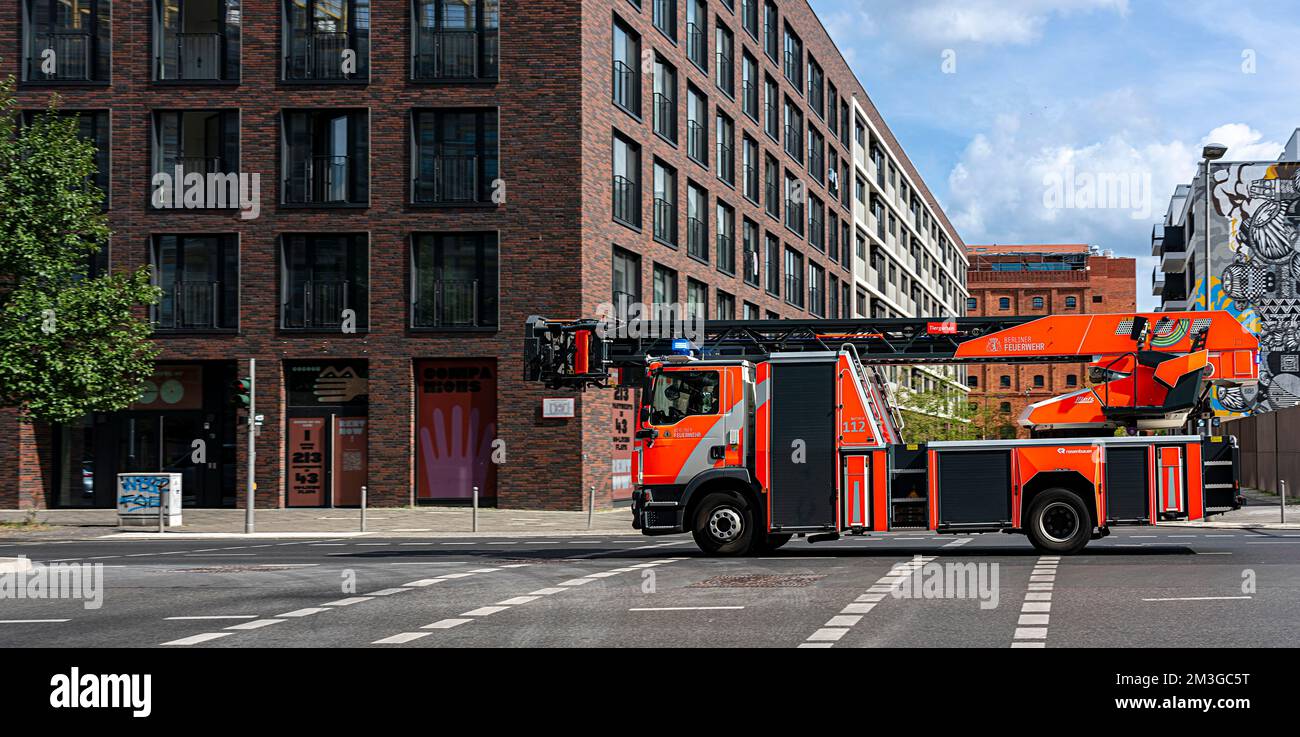 Emergency vehicle of the Berlin Fire Brigade, Berlin, Germany Stock ...
