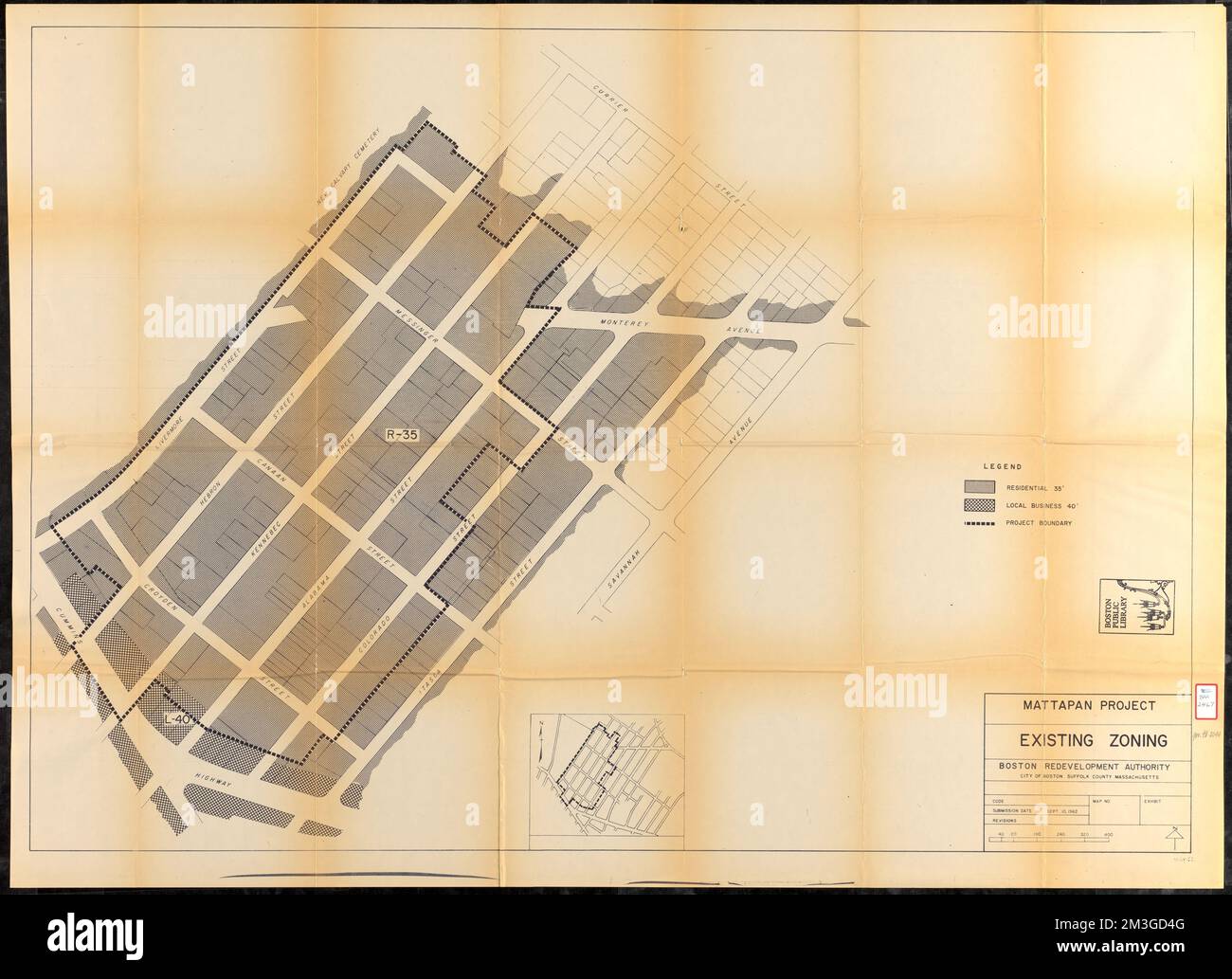 Mattapan project : existing zoning , Mattapan Boston, Mass., Maps ...
