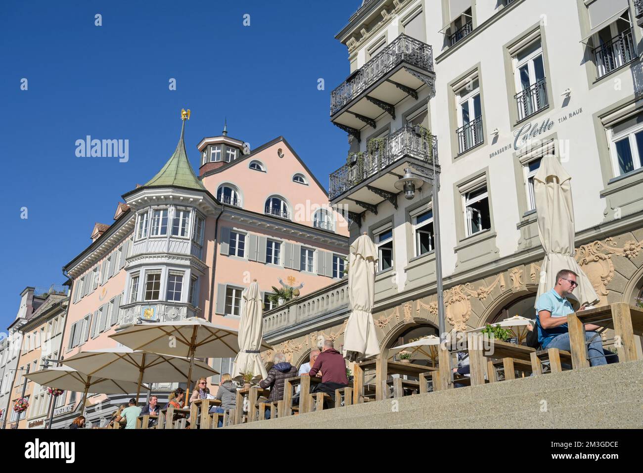 Stairs, Restaurant, Marketplace, Old Town, Constance, Baden ...